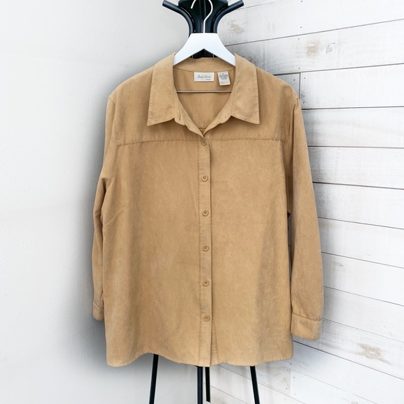 Studio Works | Tops | Studio Works Womens Plus Button Down Long Sleeve ...